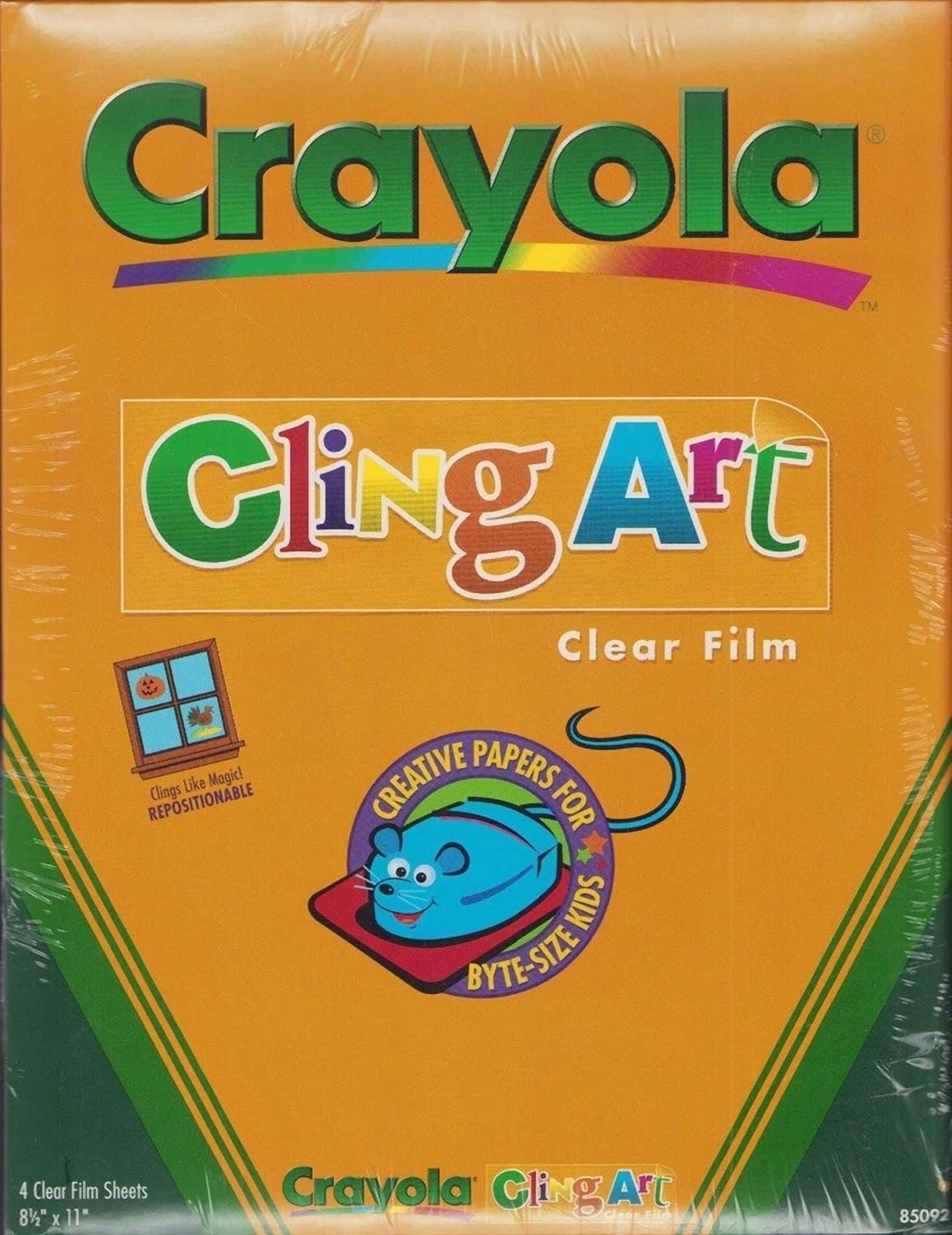 Crayola Cling Art Clear Film For Inkjet Printers - Four 8-1/2" X 11 ...