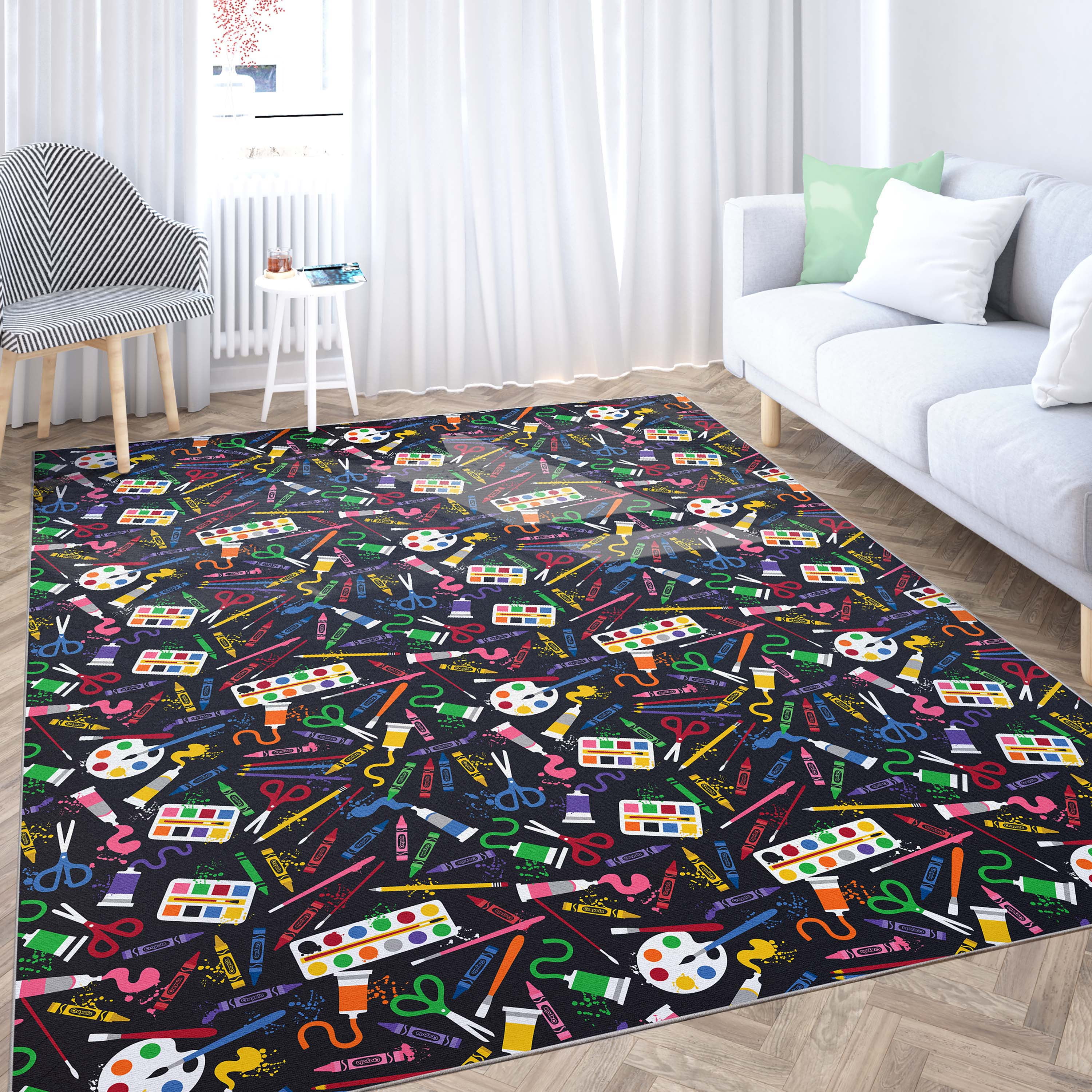 Crayola Area Rug - Colorful, Machine Washable - Walmart.com
