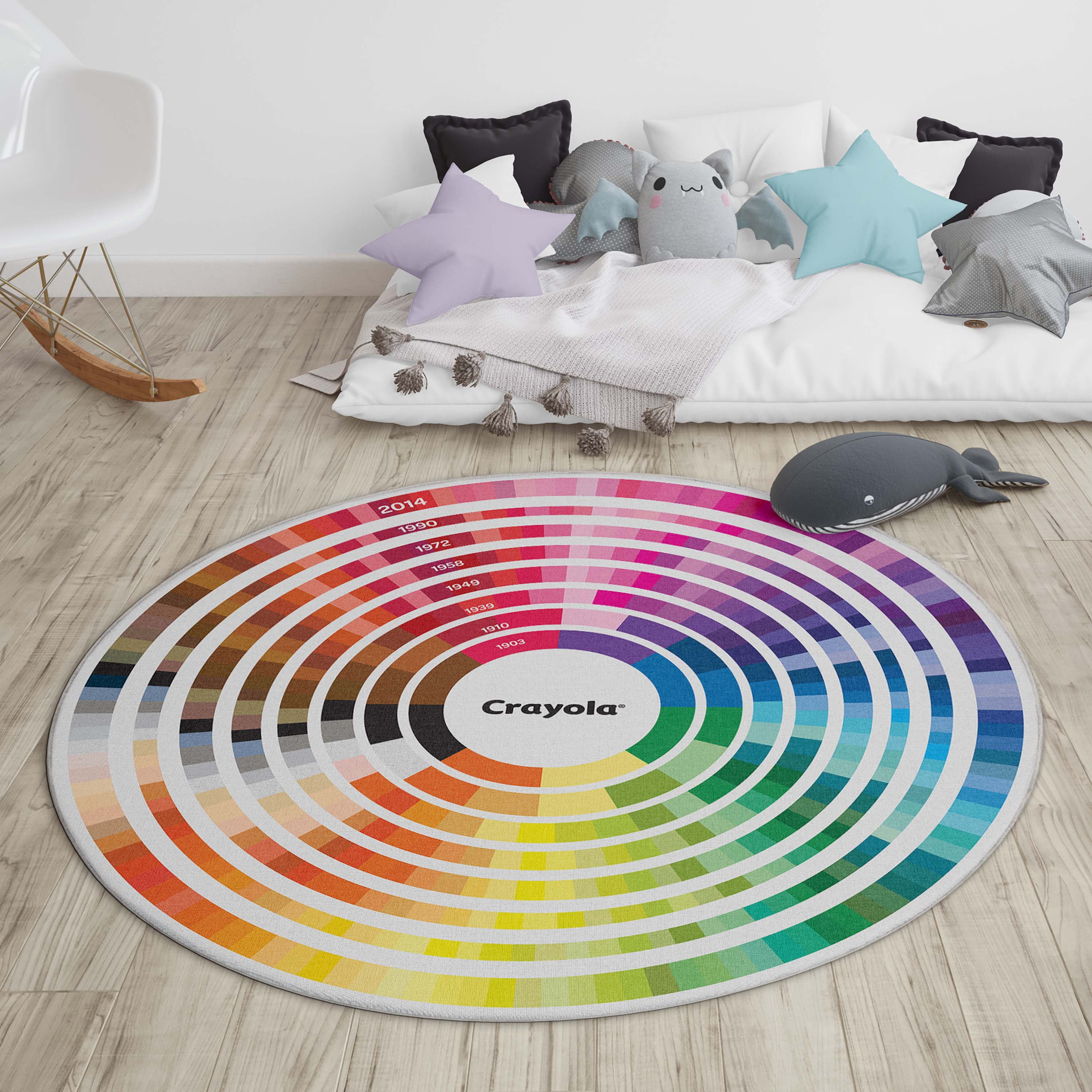 Free Shipping! Well Woven Crayola Collection Colorful 5' Round Kids Rug ...