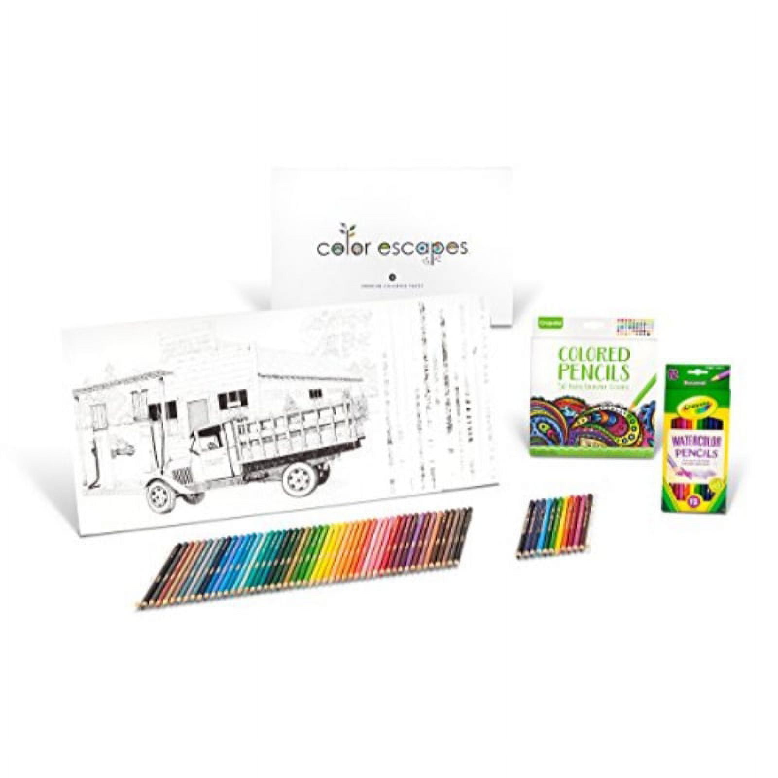 Crayola Color Escapes Coloring Pages & Pencil Kit, Americana Edition ...