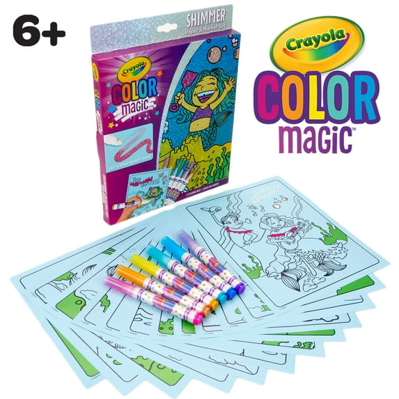 Crayola Color Magic Shimmery Mermaids Coloring Set for Child - Walmart.com