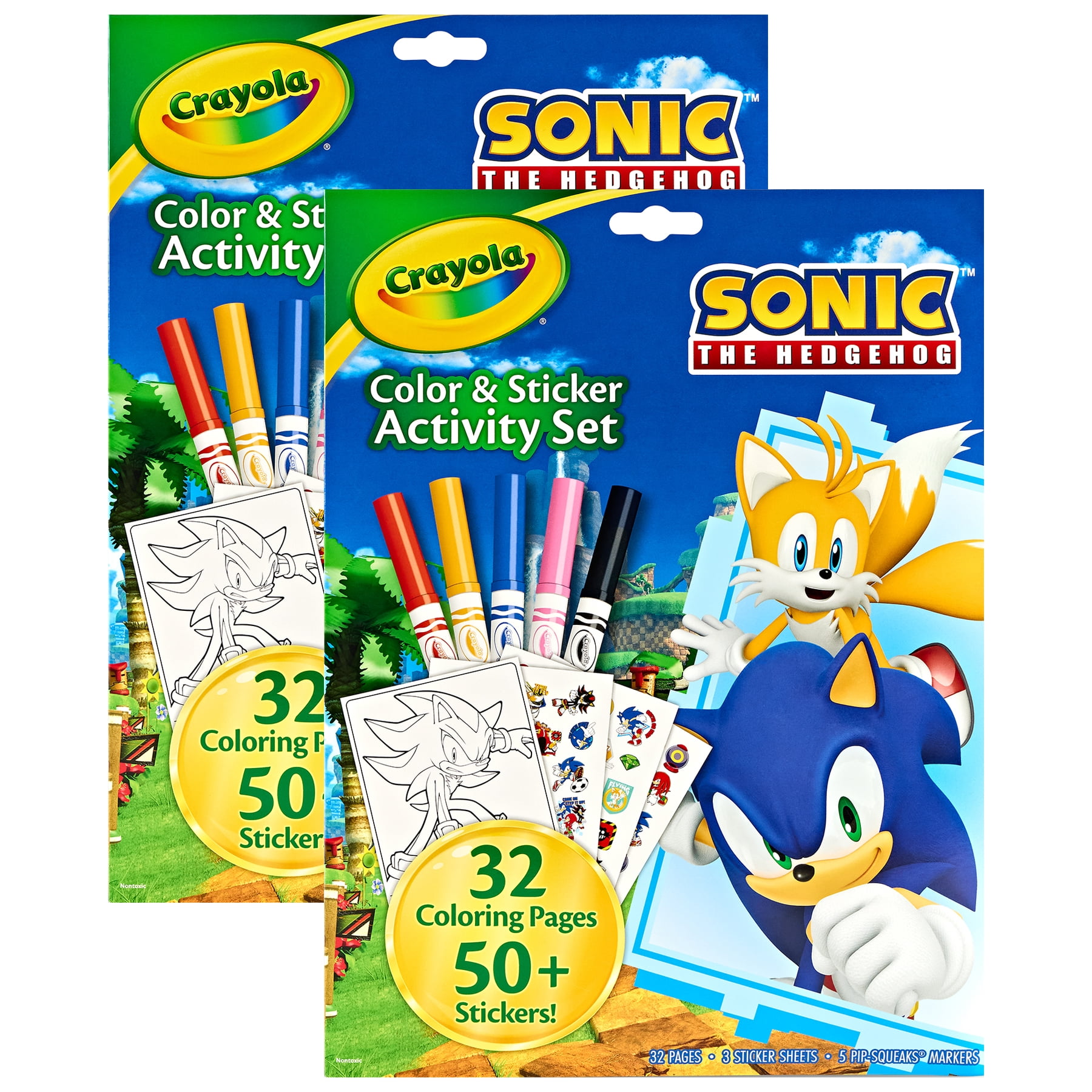 Crayola Color & Sticker Activity Set, Sonic, 2 Sets - Walmart.com