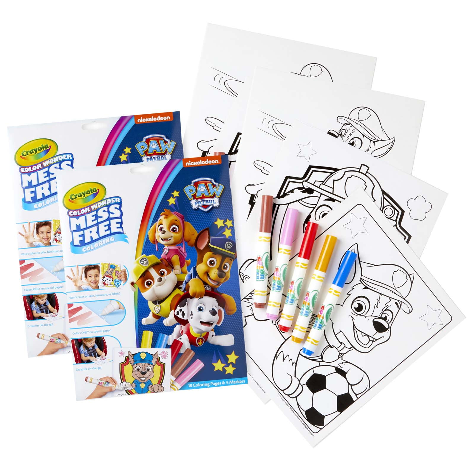 Crayola Color Wonder Mess Free Coloring Pad & Markers, Paw Patrol, 2 ...