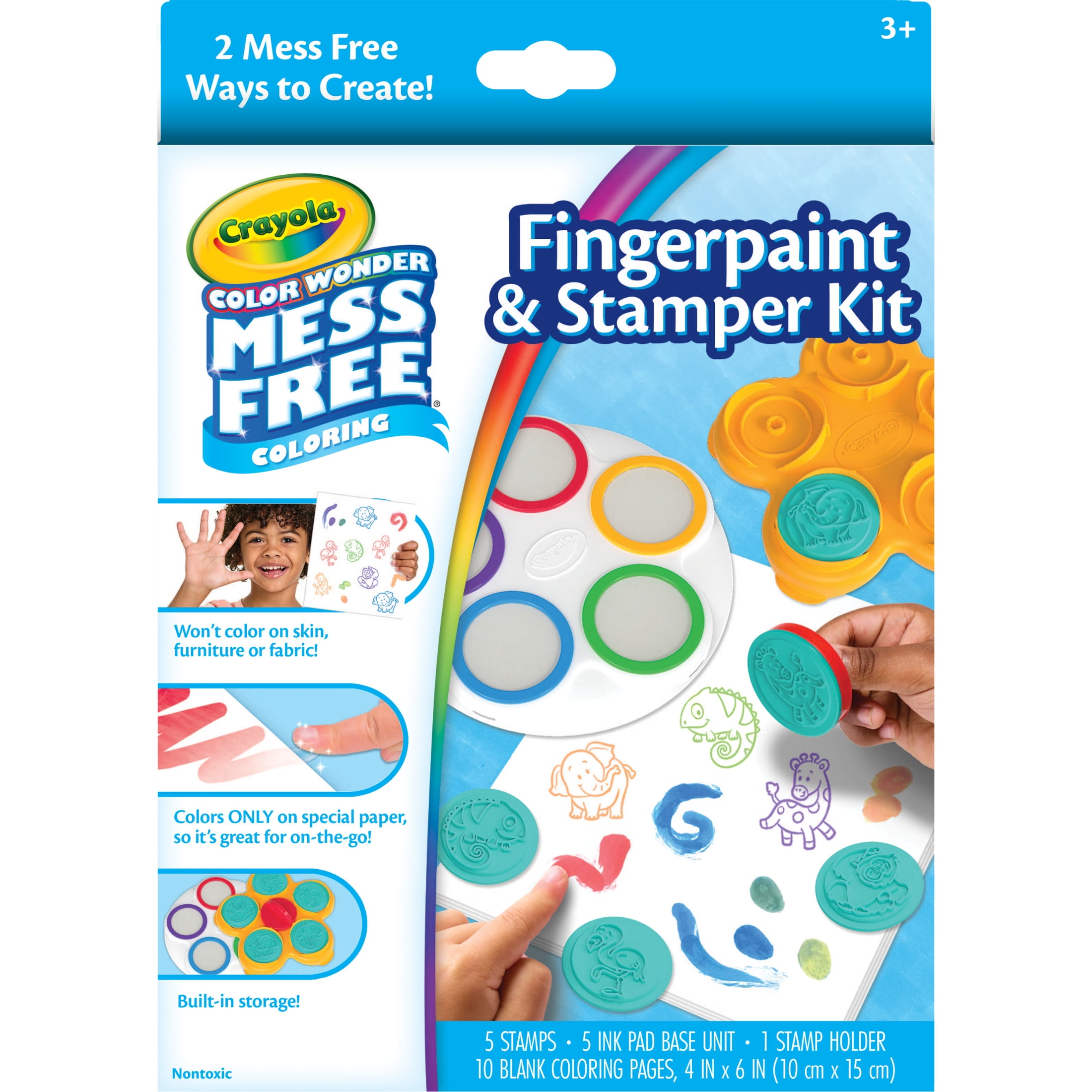 Crayola Color Wonder Mess Free Fingerpaint & Stamper Kit, Safari Stamps ...