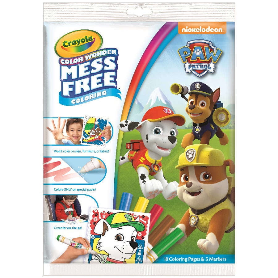 Crayola Color Wonder Paw Patrol Coloring Pad & Markers, Mess Free ...