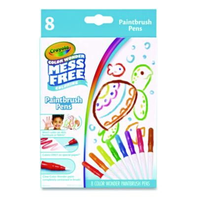 Crayola® Color Wonder Paintbrush Pens, Assorted Colors, 8/Pack 75-2858 ...