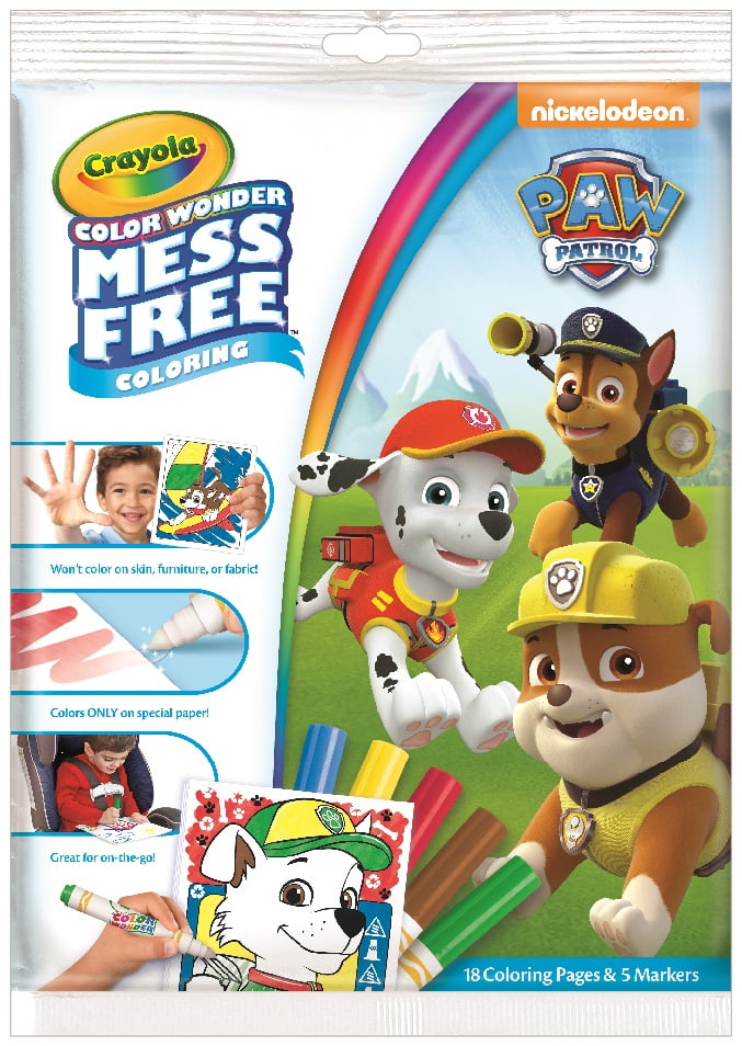 Crayola Color Wonder Paw Patrol Coloring Pad & Markers, Mess Free ...