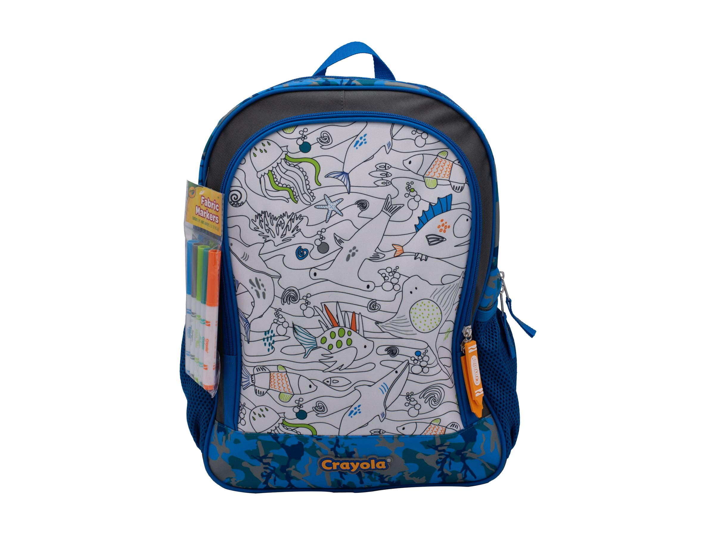 Crayola Color-Your-Own - Backpack - blue - Walmart.com