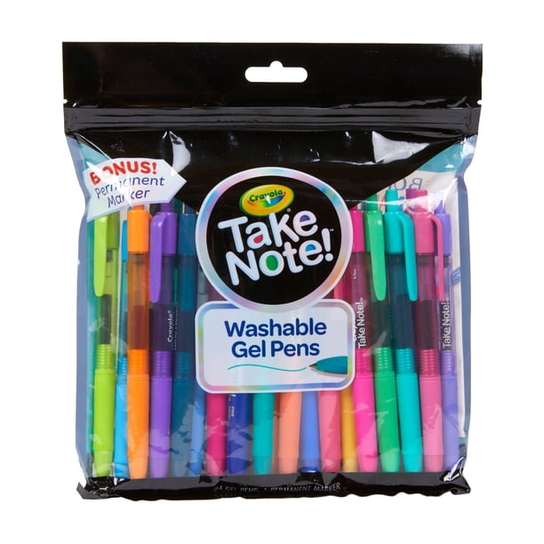 Crayola Colored Gel Pens, Washable Pens, Bullet Journaling, 24 Count ...