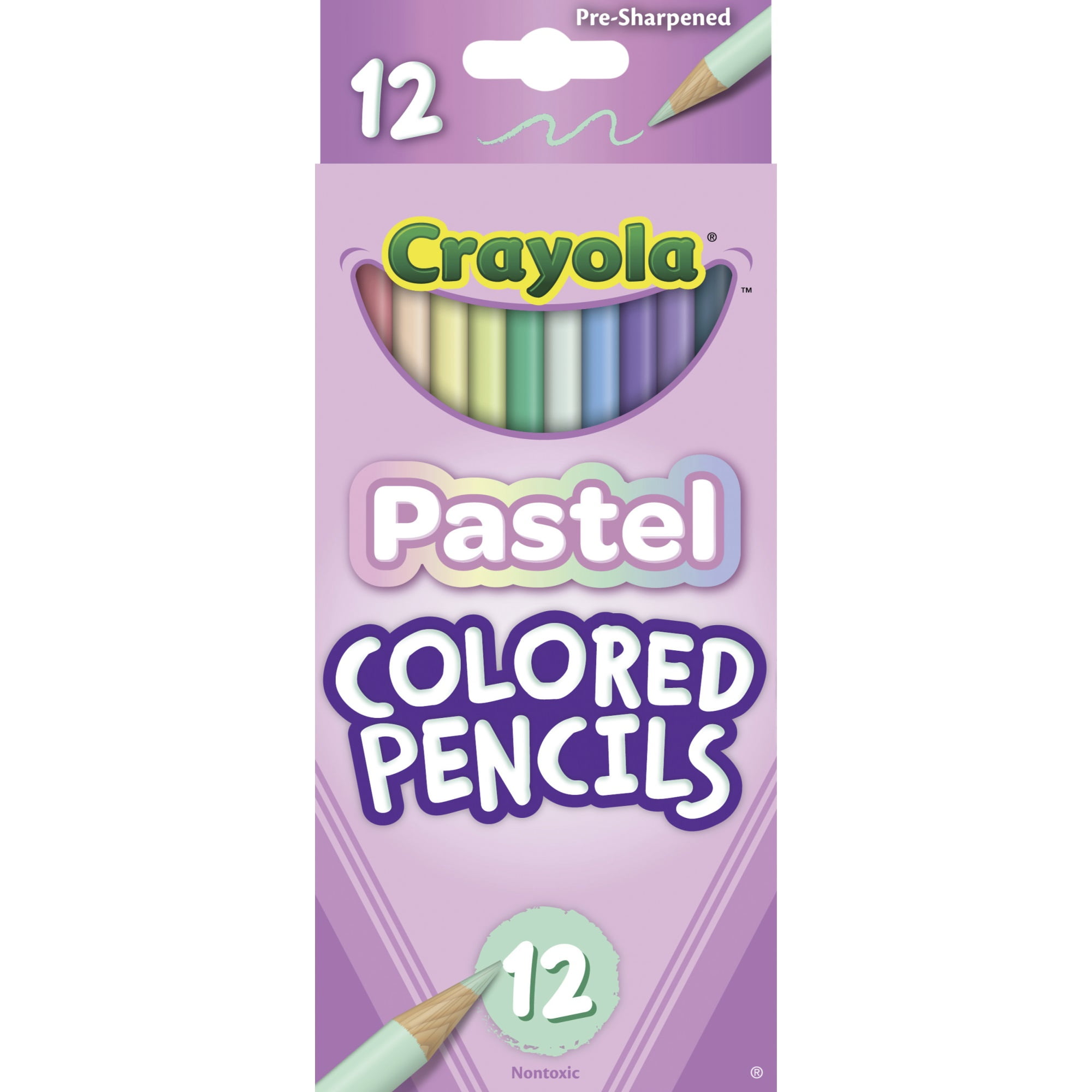 Crayola® Pastel Colored Pencils, Assorted Pastel Colors, Pack Of 12 ...