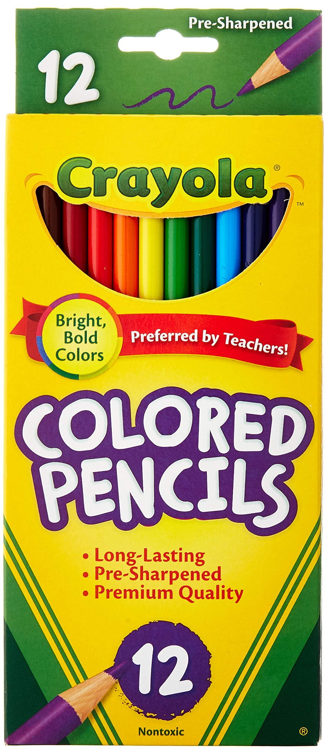 Crayola Colored Pencils Long 12 In A Pack (Pack of 12) 144 Pencils ...