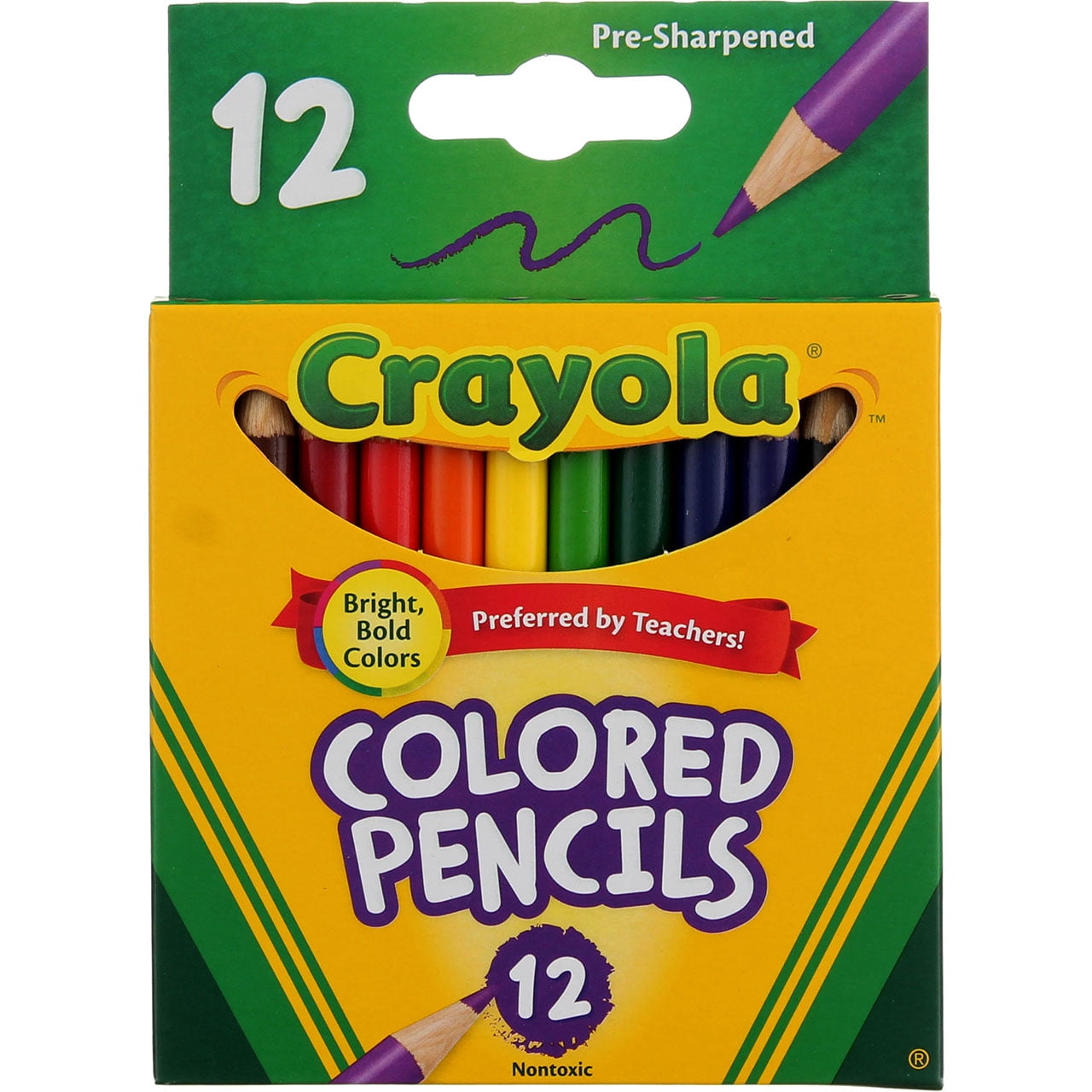 Crayola Colored Pencils, Short, 12 Ct (2 Pack) (Bundle) - Walmart.com