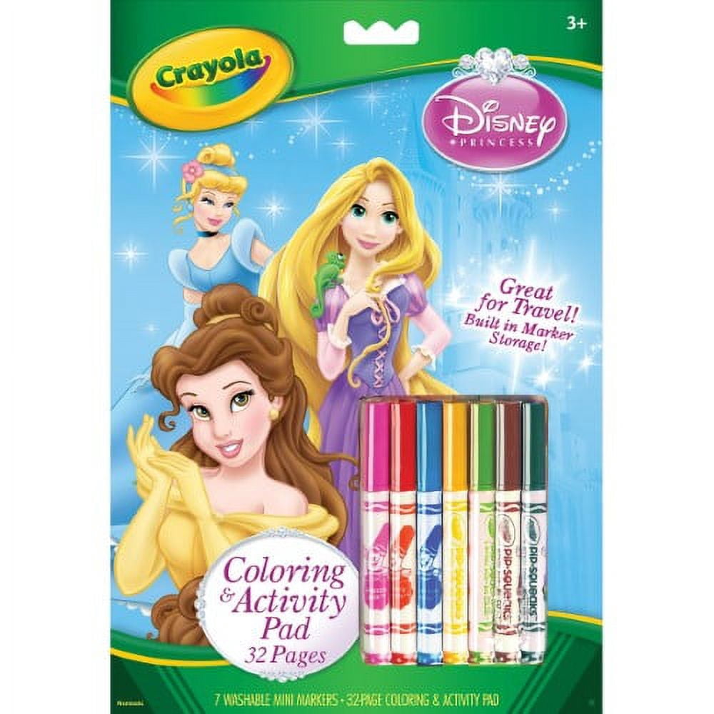 Crayola Coloring & Activity Pad W/ Markers, Disney Princess (Pack of 10 ...