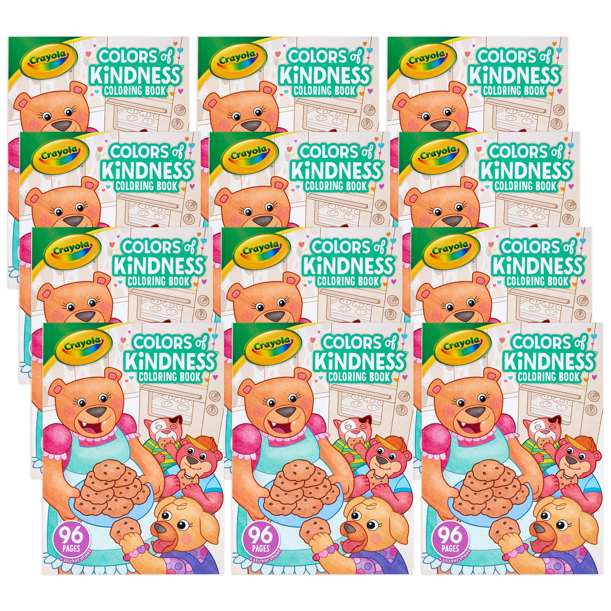 Crayola Colors of Kindness Coloring Book, 96 Pages, Pack of 12 ...