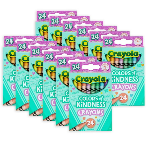 Crayola Colors of Kindness Crayons, 24 Per Pack, 12 Packs - Walmart ...