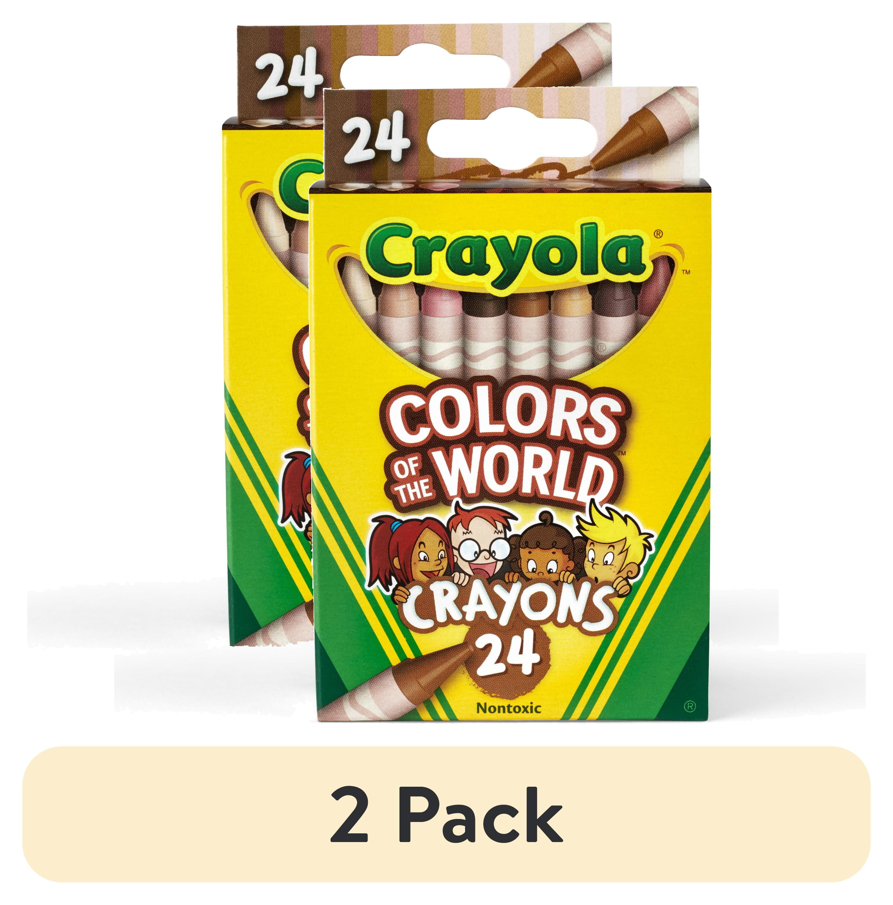 (2 pack) Crayola Colors of the World Crayons, 24 Ct, Skin Tone Crayons ...