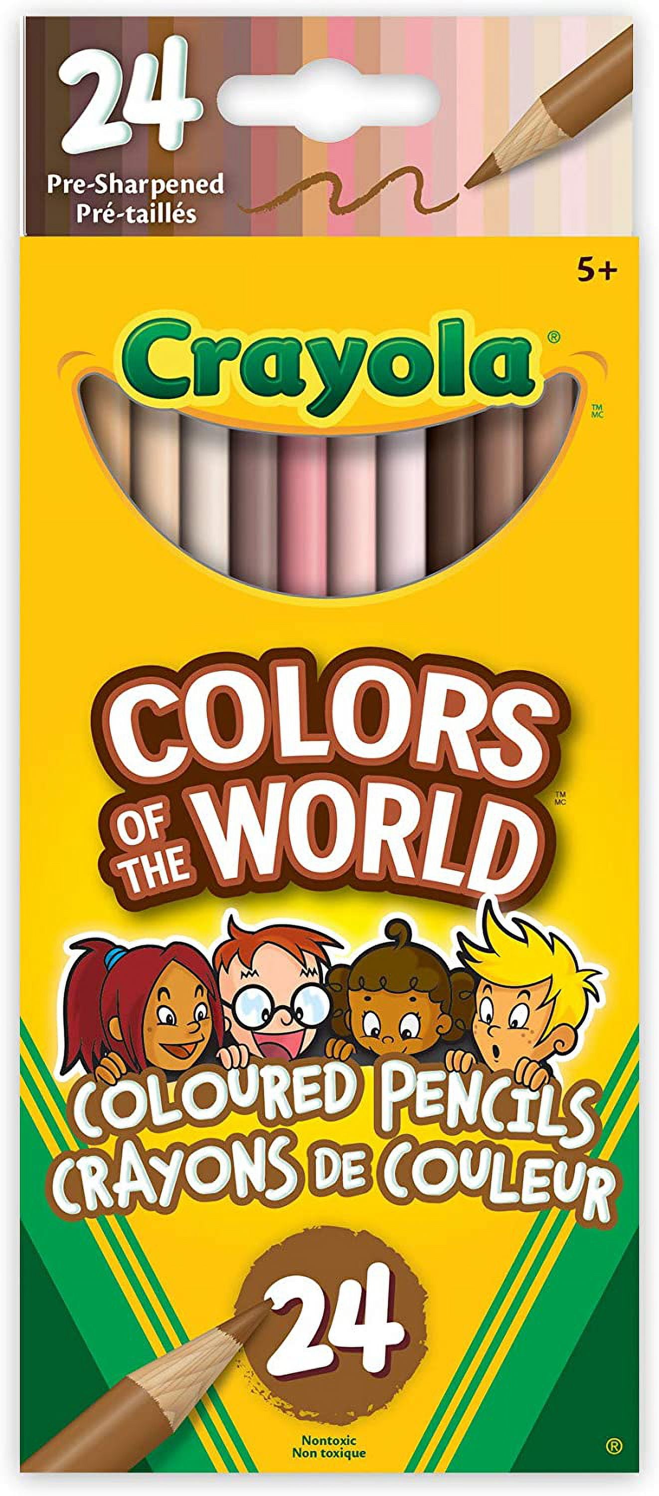 Crayola 918993.036 24 Colours of The World Skin Tone Pencils - Walmart.com