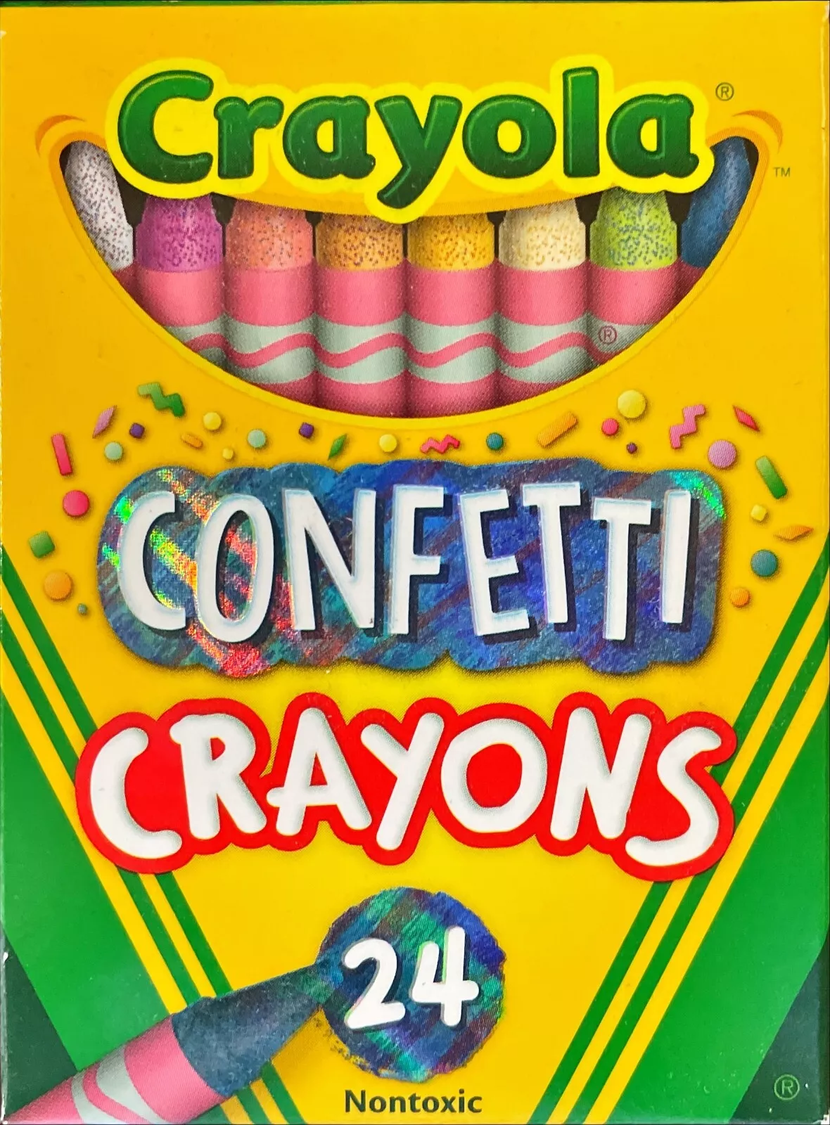 Crayola Confetti Crayons - 2" Length - Multi - 24 / Pack - Walmart.com