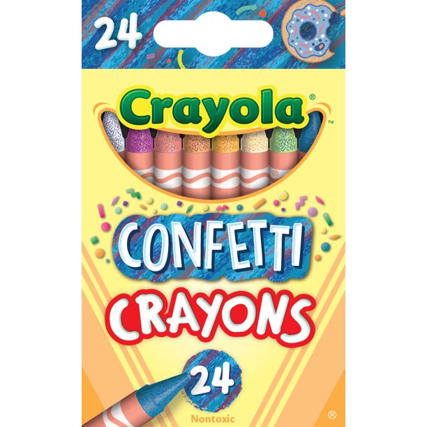 Crayola Confetti Crayons, Multi Color Crayons, School Supplies, Kids ...