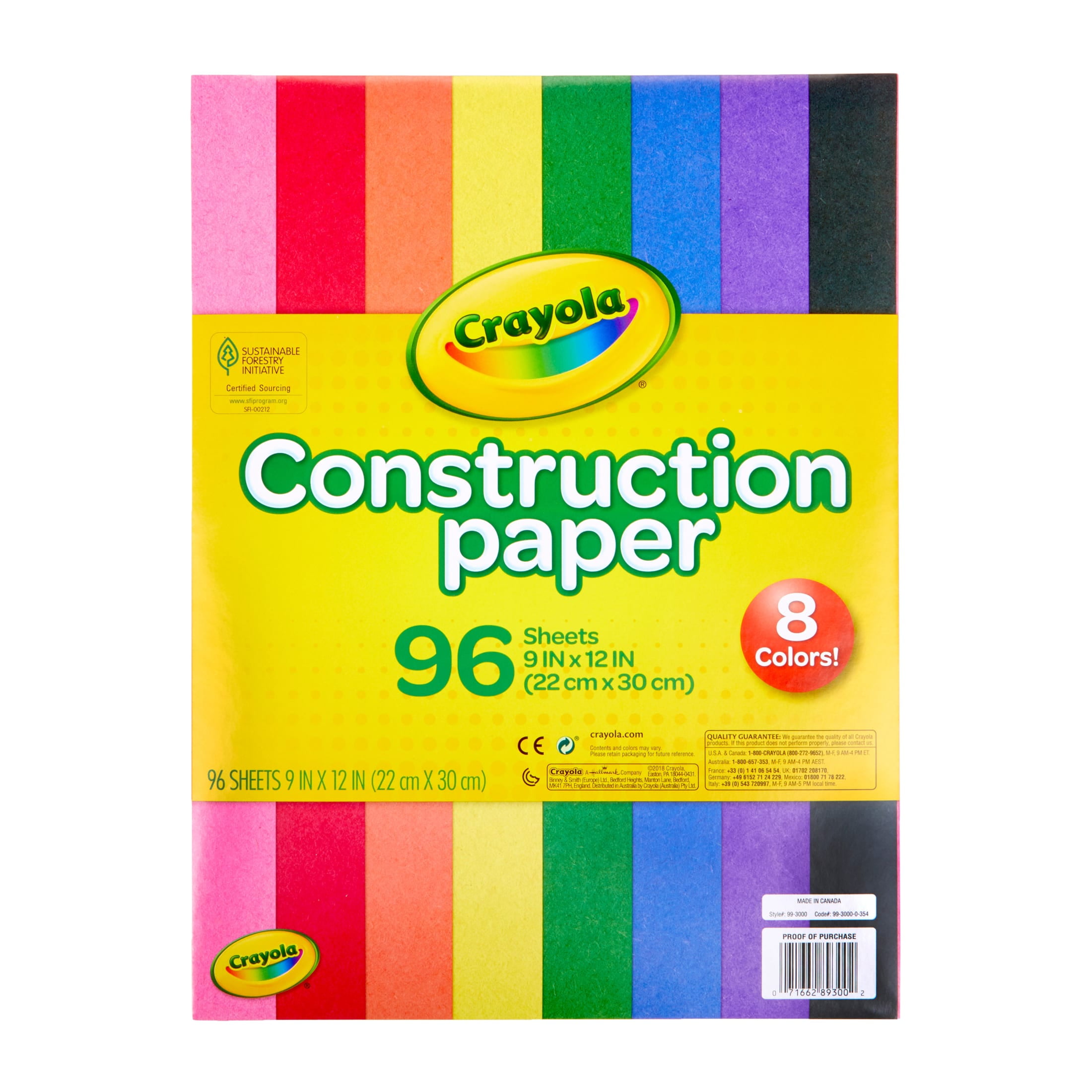 Crayola 96 Count Colorful Construction Paper Set, Ideal for Kids' Arts ...