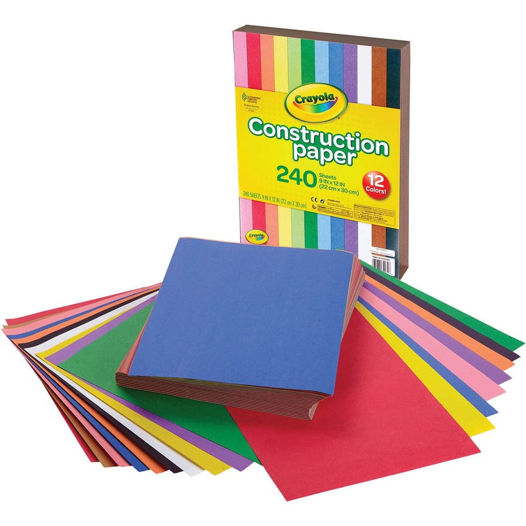 Crayola Colored Kids Construction Paper, 240/Pack - Assorted for Craft ...