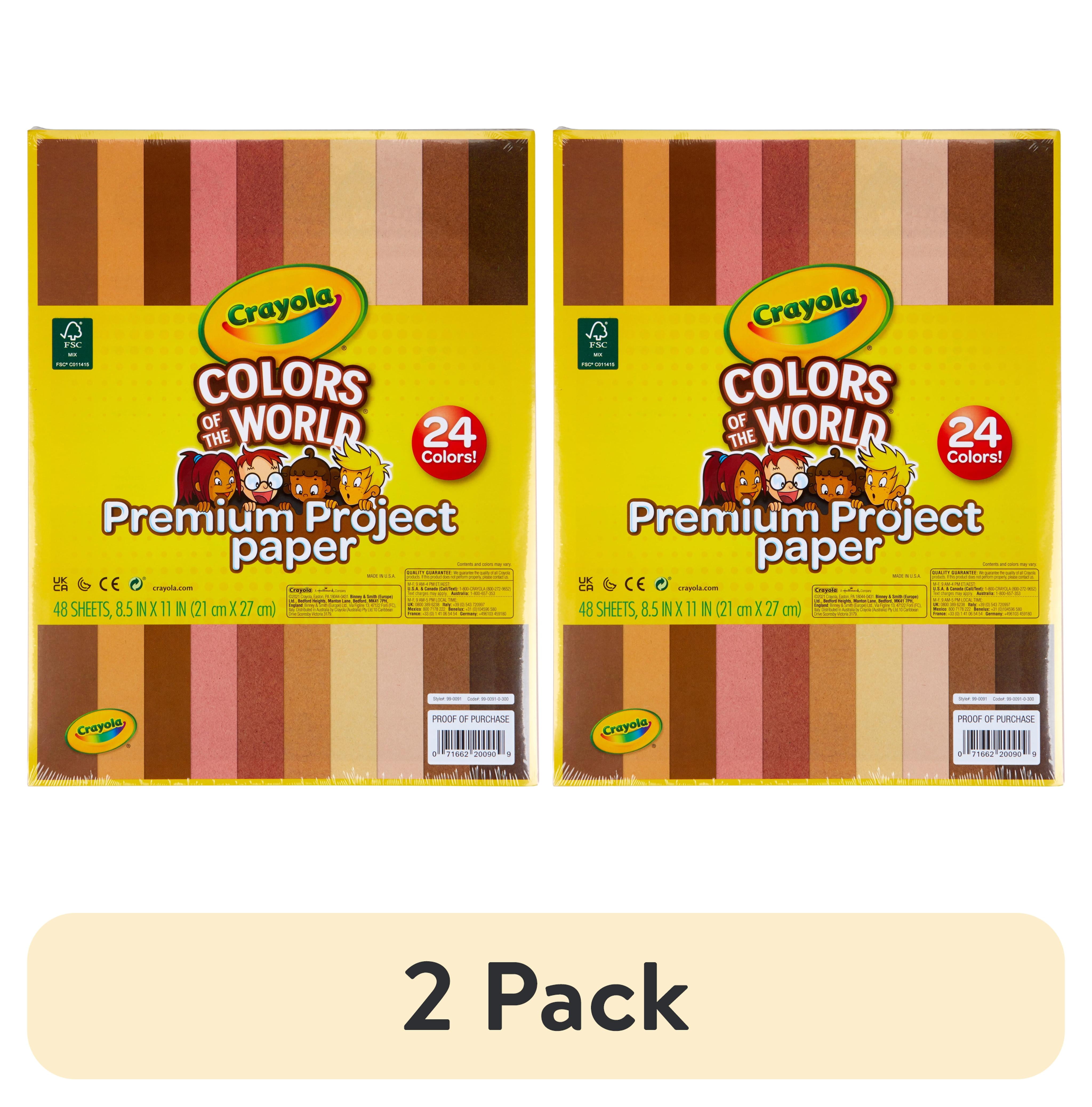(2 pack) Crayola Construction Paper in Colors of the World, 8.5” x 11 ...