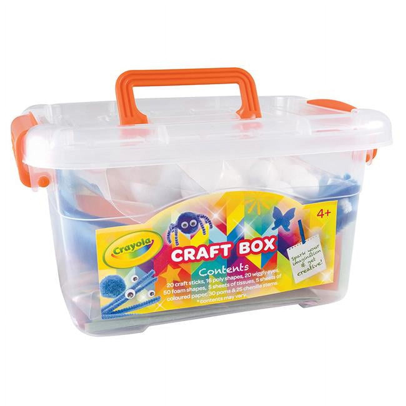 Crayola Craft Box, 171 Pieces, Complete Project Kit with Craft Sticks ...