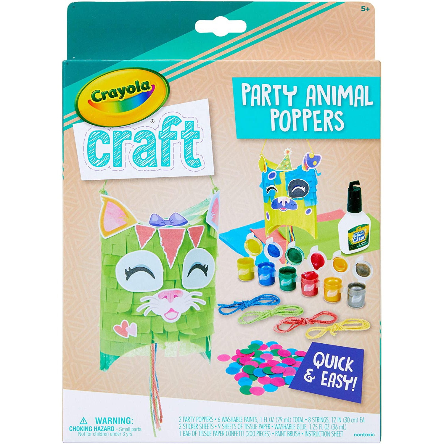 Crayola Craft Confetti Party Animal Poppers - Walmart.com