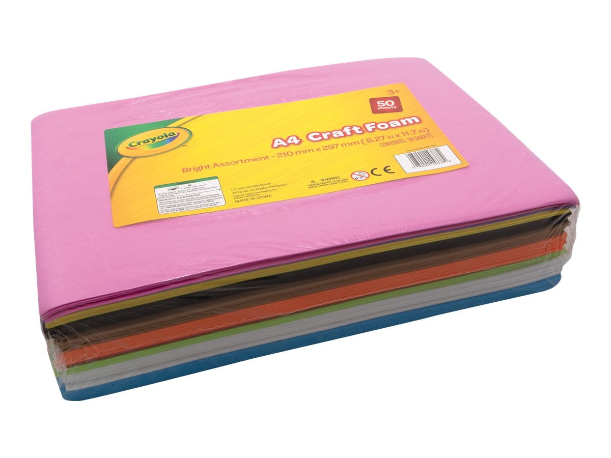 Crayola - Craft material - A4 - 50 sheets - bright assorted - foam ...