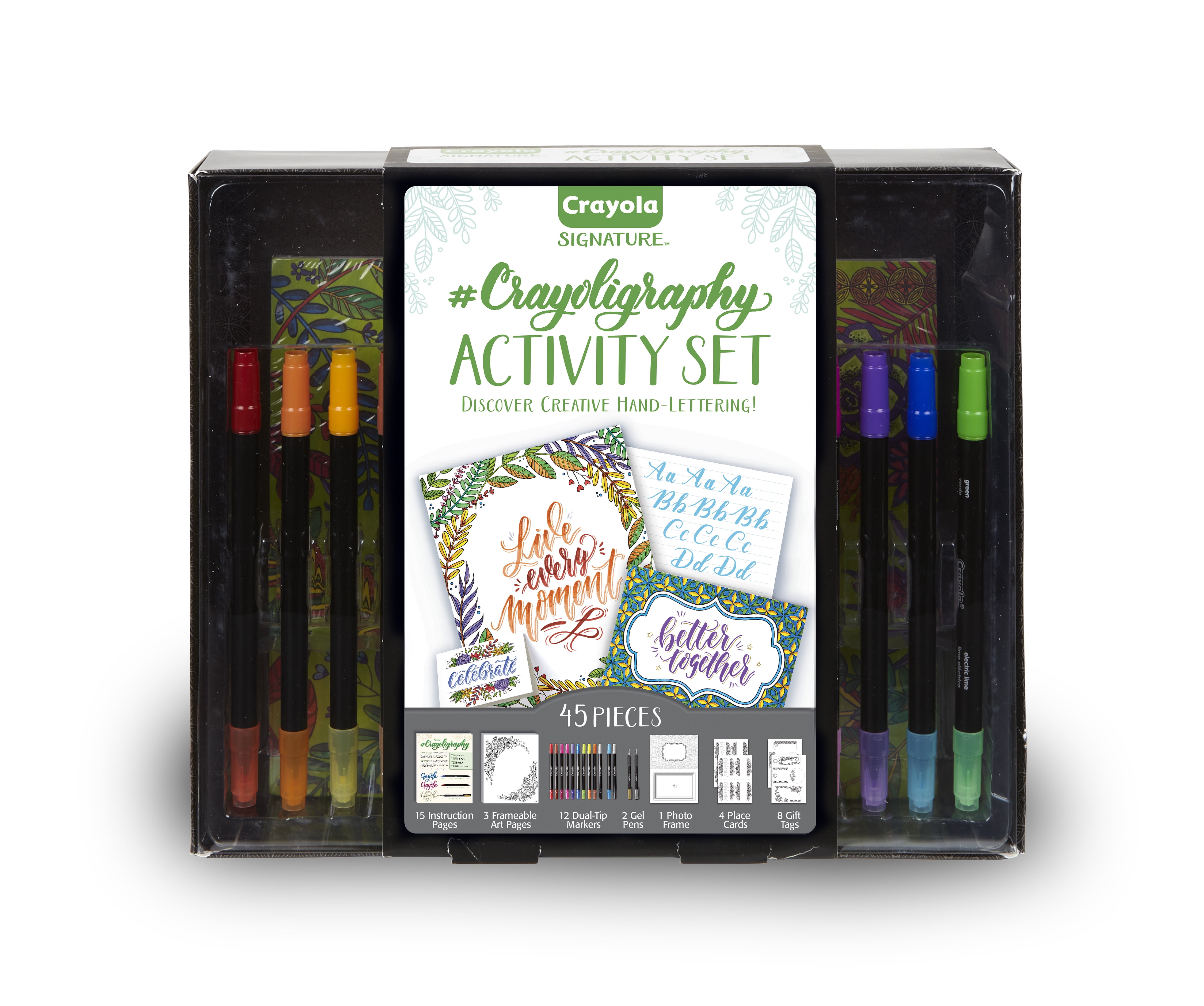 Crayola #Crayoligraphy Activity Set, 38 pieces including Signature ...