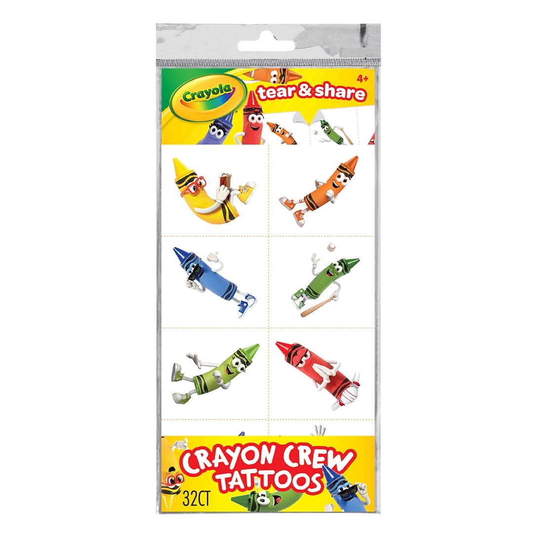 Crayola Crayon Crew Tear and Share Tattoos - Walmart.com
