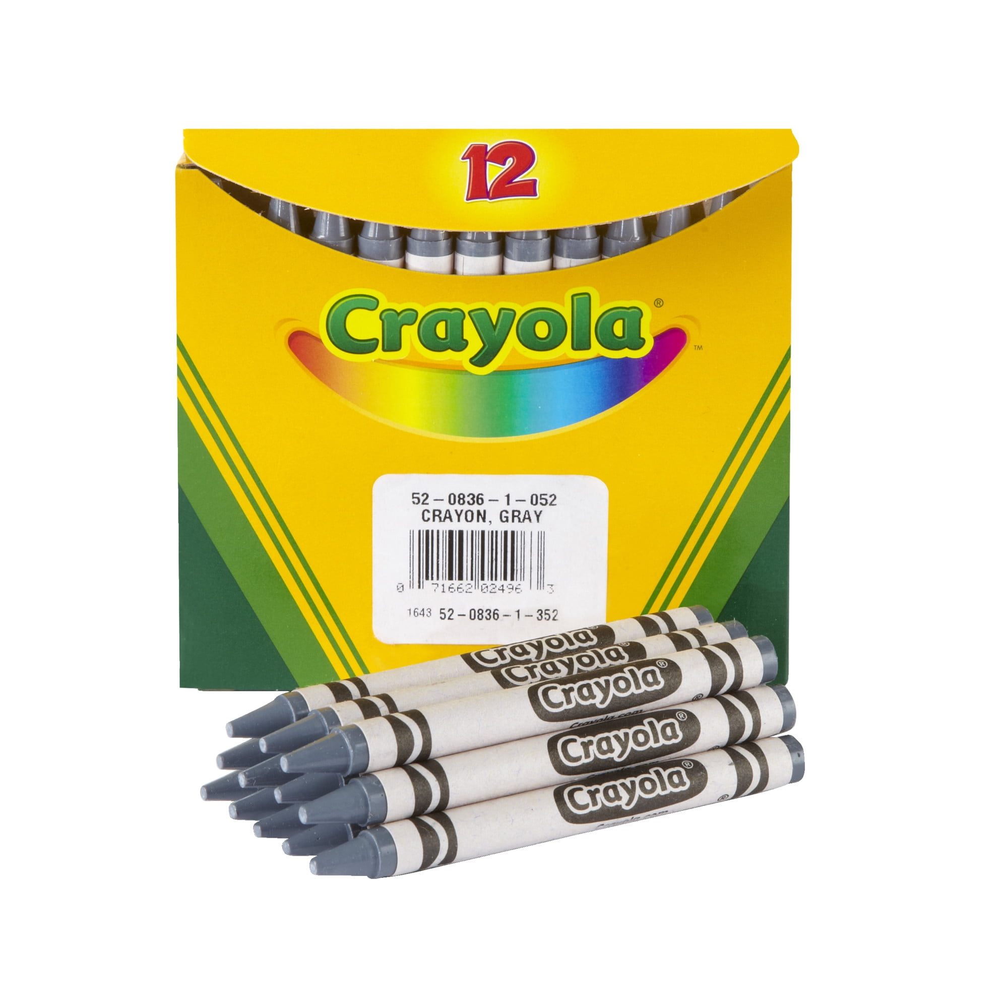 Classic Back School Crayola Crayon Standard Size Refill, Gray, Pack of ...