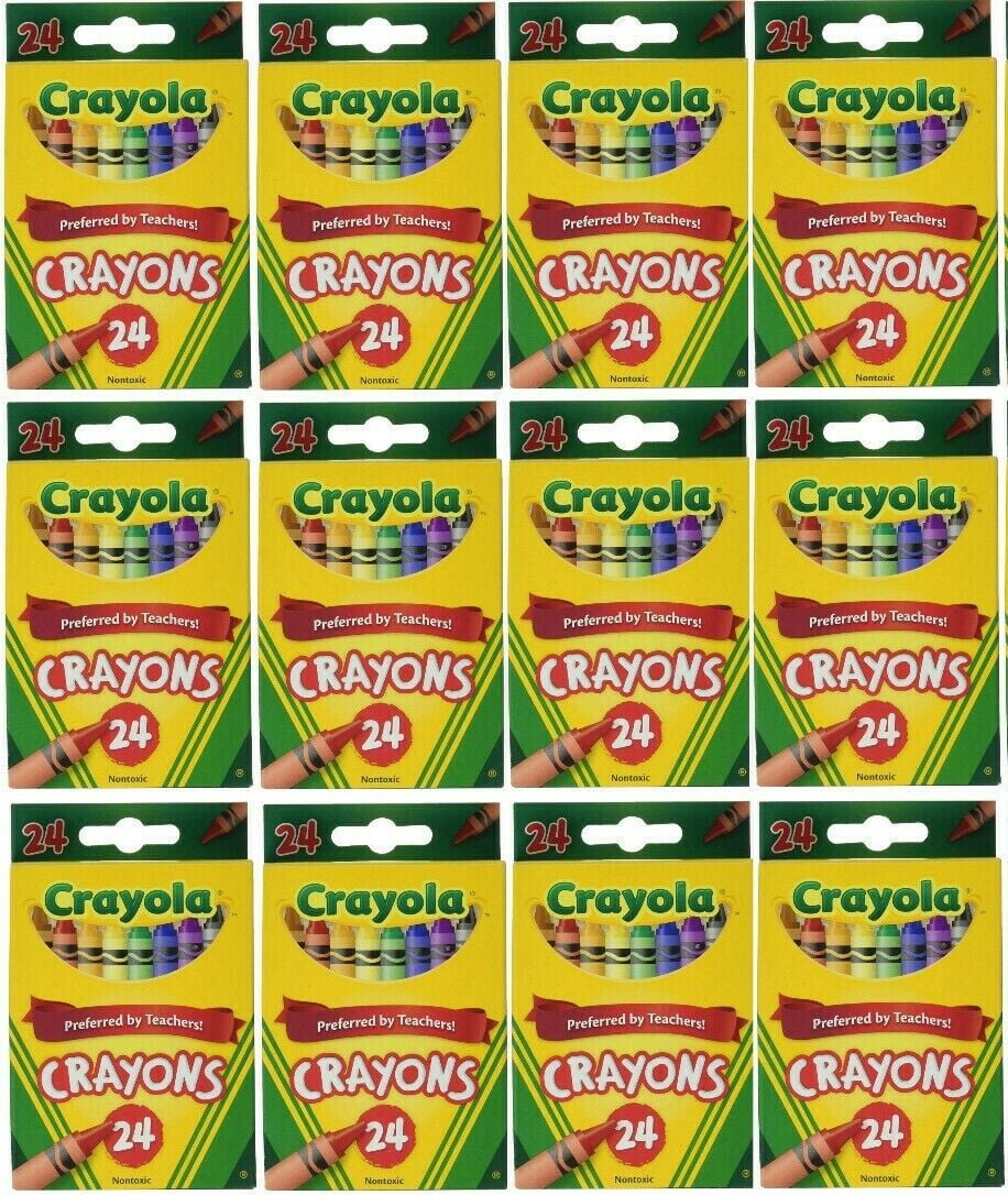 Crayola Crayons 24 Count in a Box for Classroom - 12 Packs for Teachers ...