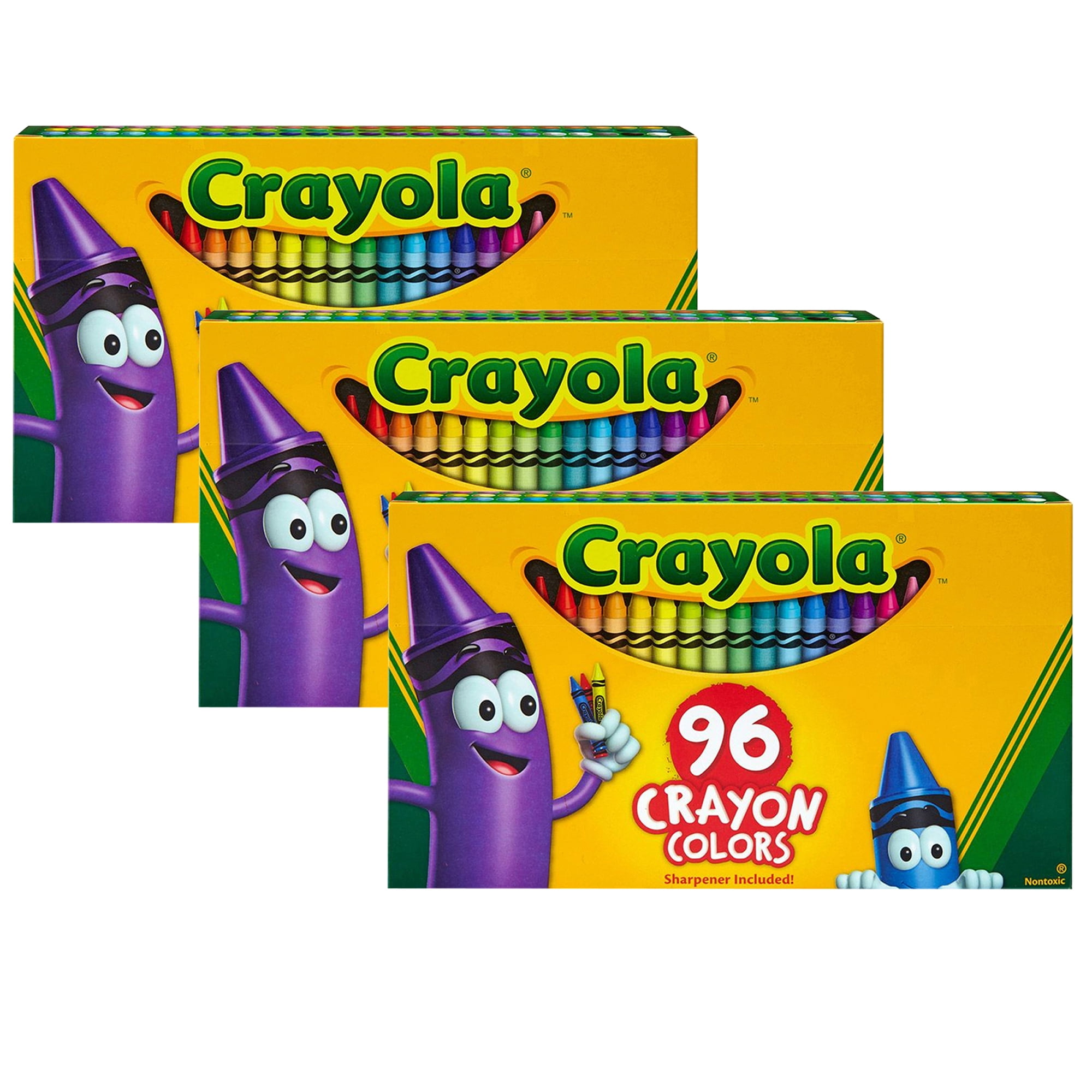 Crayola Crayons 96 Countper Box, Set Of 3 Boxes - Walmart.com