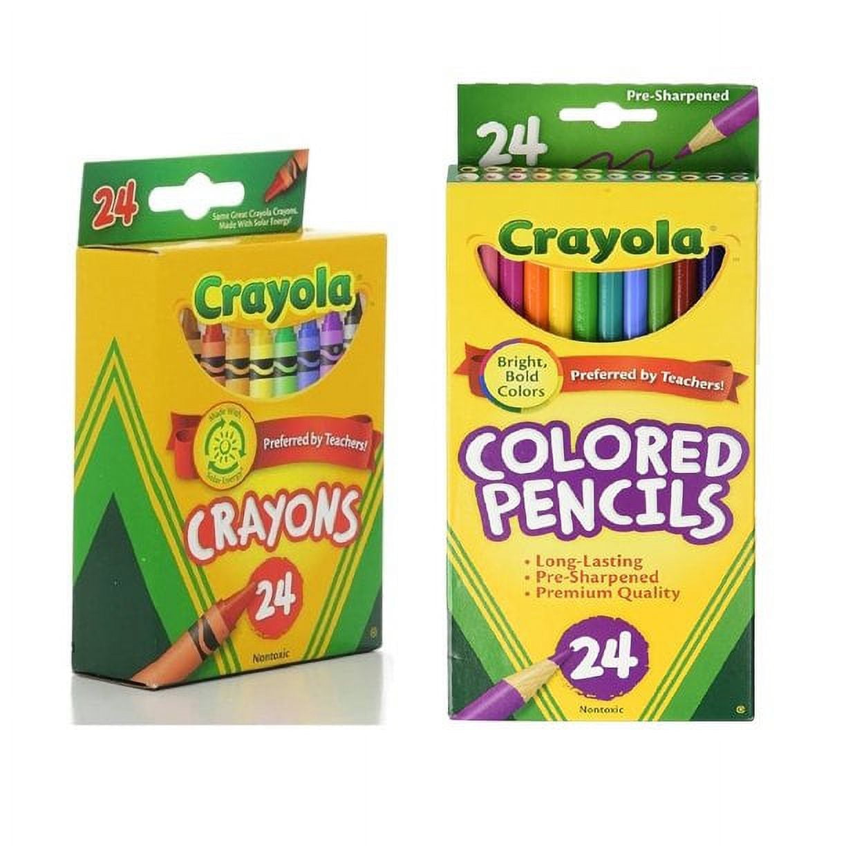 Crayola Crayons Box, & Crayola Classic Colored Pencils, 24 Count's, 2 ...