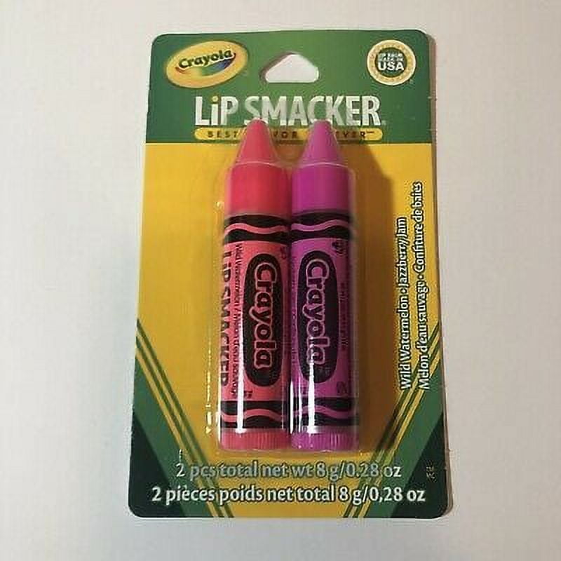 Crayola Crayons Lip Smackers Pack of 2 Wild Watermelon & Jazzberry Jam ...