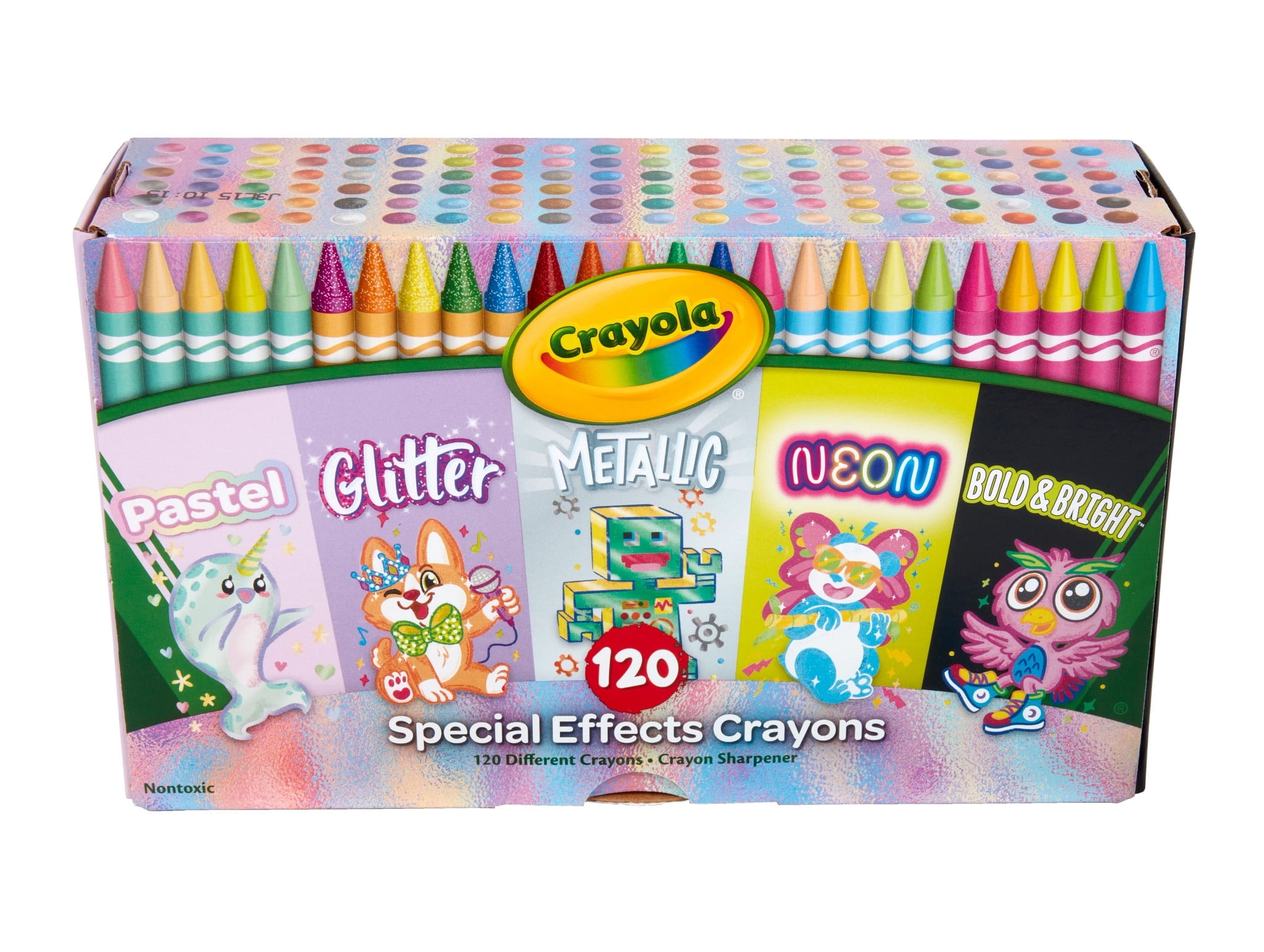 Crayola Special Effects Crayon Set, 120 Ct, Bulk Crayons for Kids ...