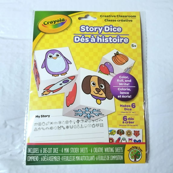Crayola Creative Classroom Story Dice (6 Cuts, 4 Mini Sticker & 6 ...