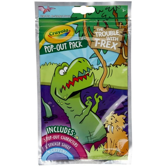 Crayola Dinosaur Coloring Activity, Pop Out Characters and Stickers ...