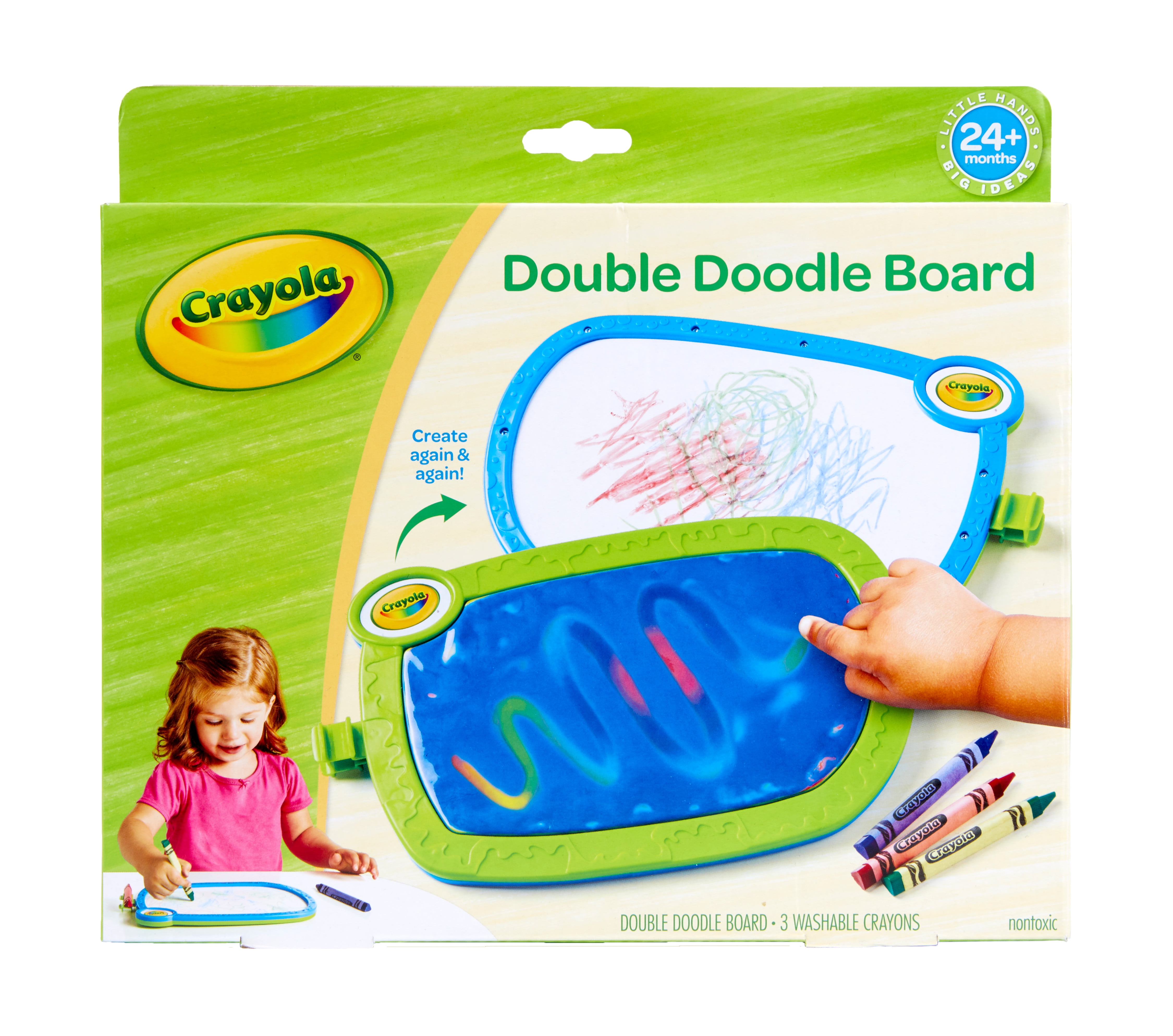 Crayola My First Double Doodle Board: Mess-Free Coloring Set with 3 ...