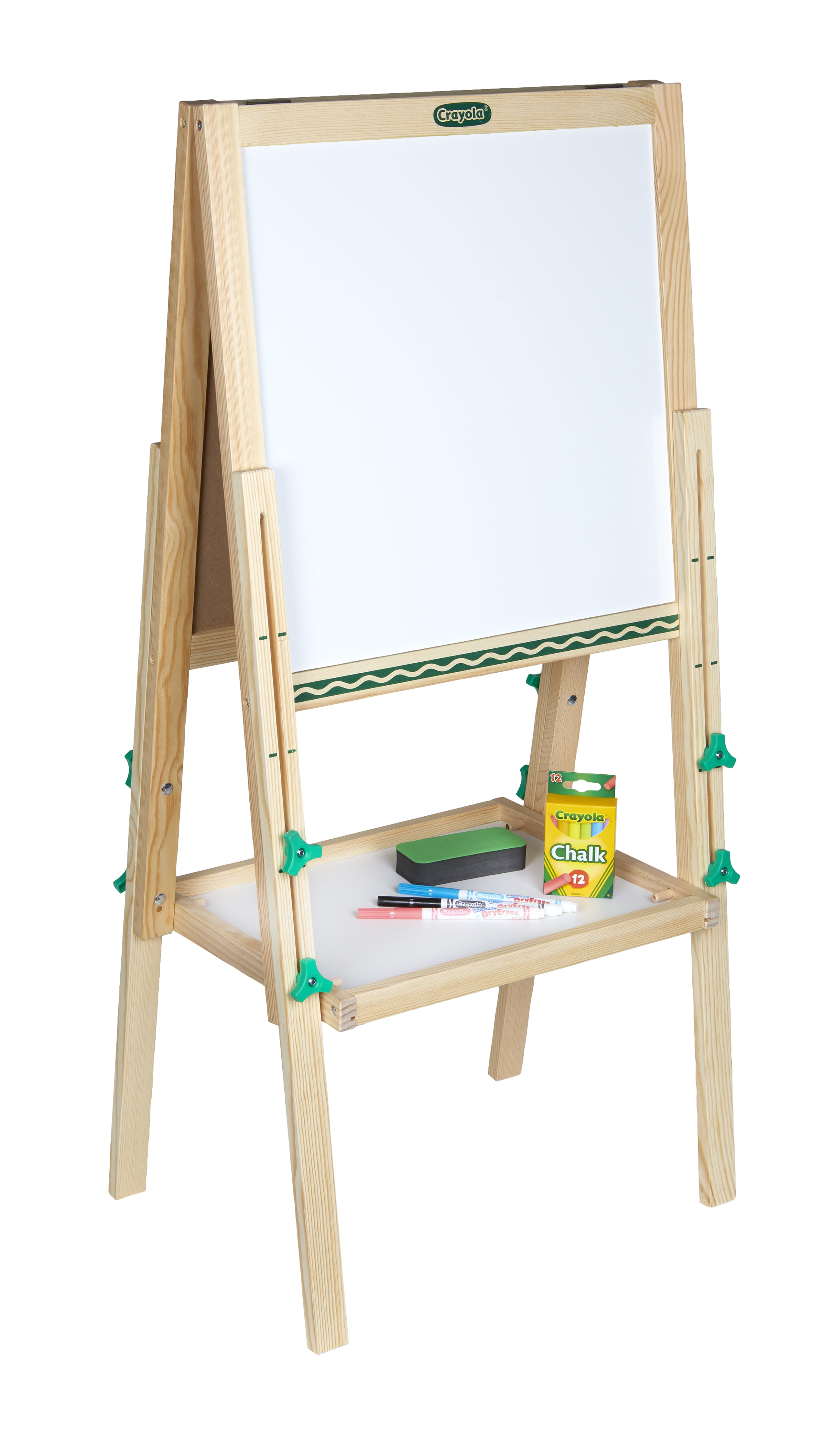 Crayola Double Sided Wooden Easel for Kids, Magnetic Dry Erase ...