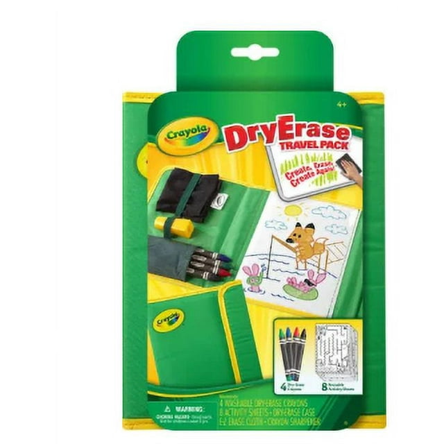 Crayola Dry Erase Crayon Activity Center Travel Pack - Walmart.com