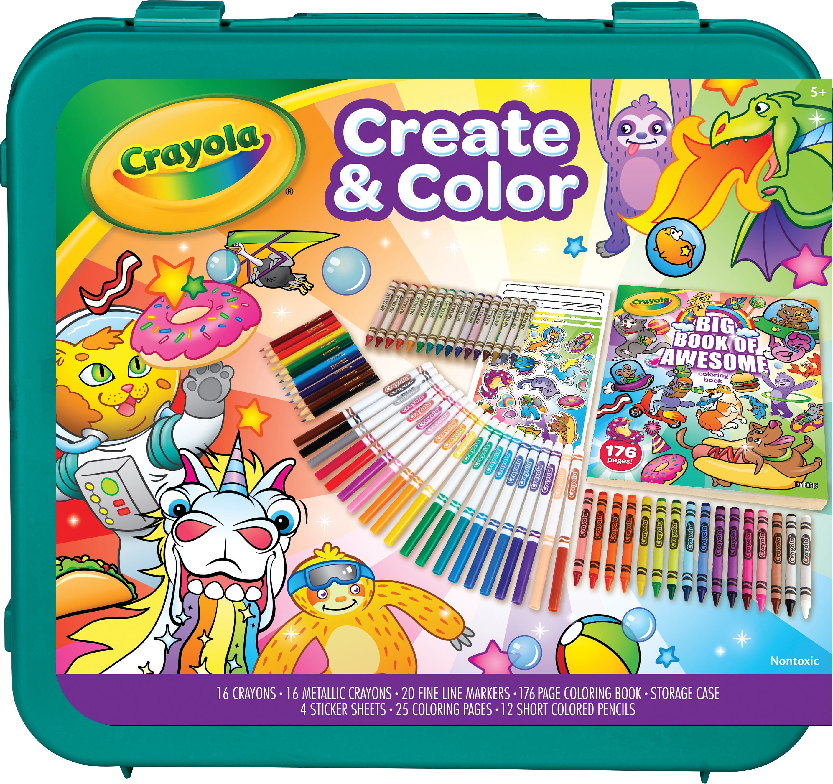 Crayola Epic Create & Color Art Coloring Case 75 Pieces Boys and Girls ...