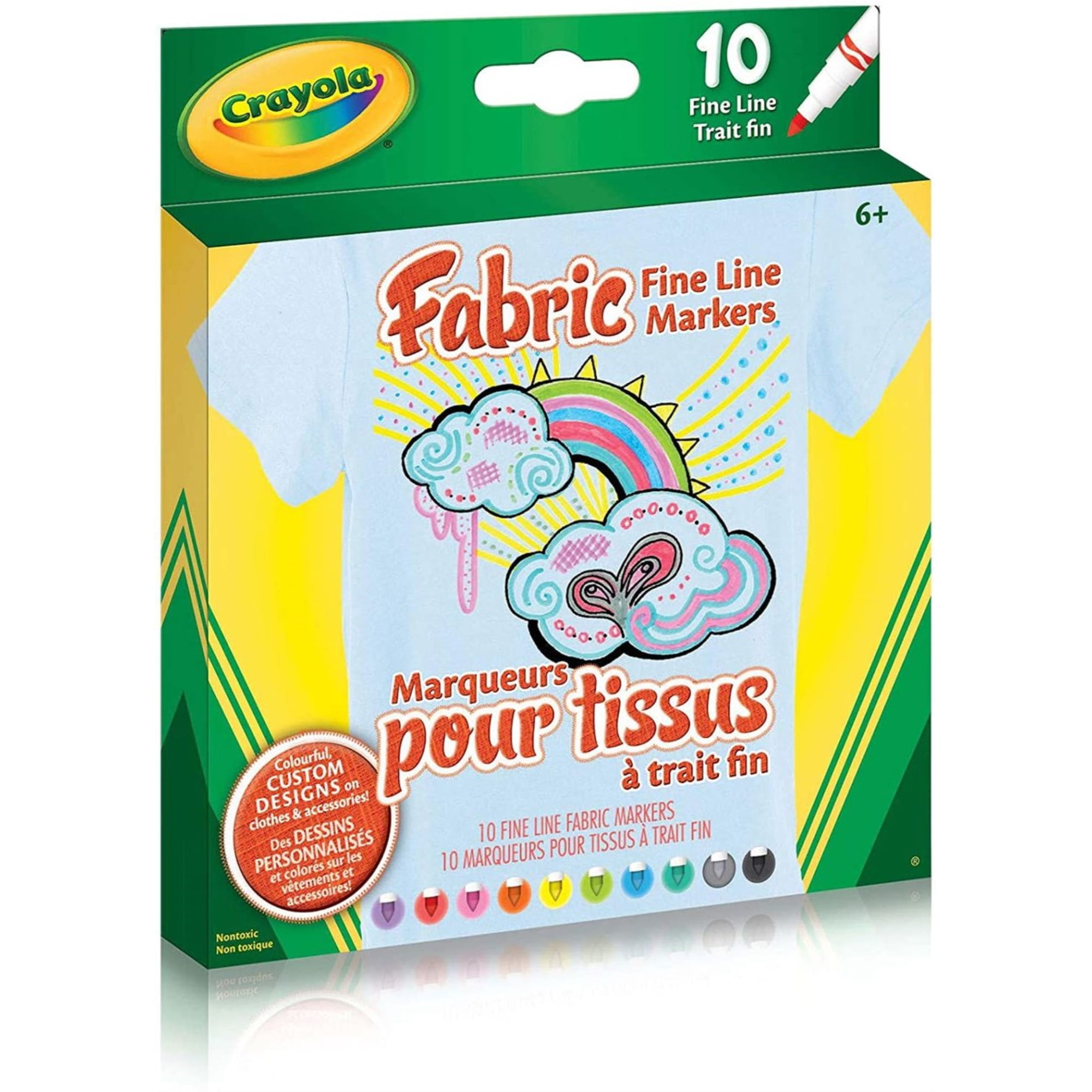 Crayola Fabric Fine Line Markers - Walmart.com