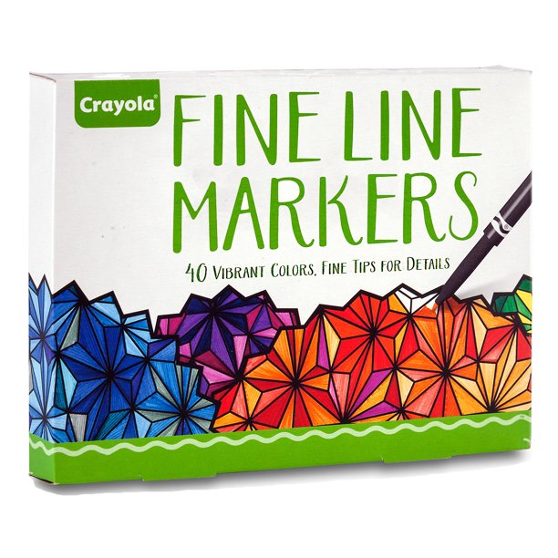Crayola Fine Line Marker Set, Craft Supplies, Art Supplies, Gift Ages ...