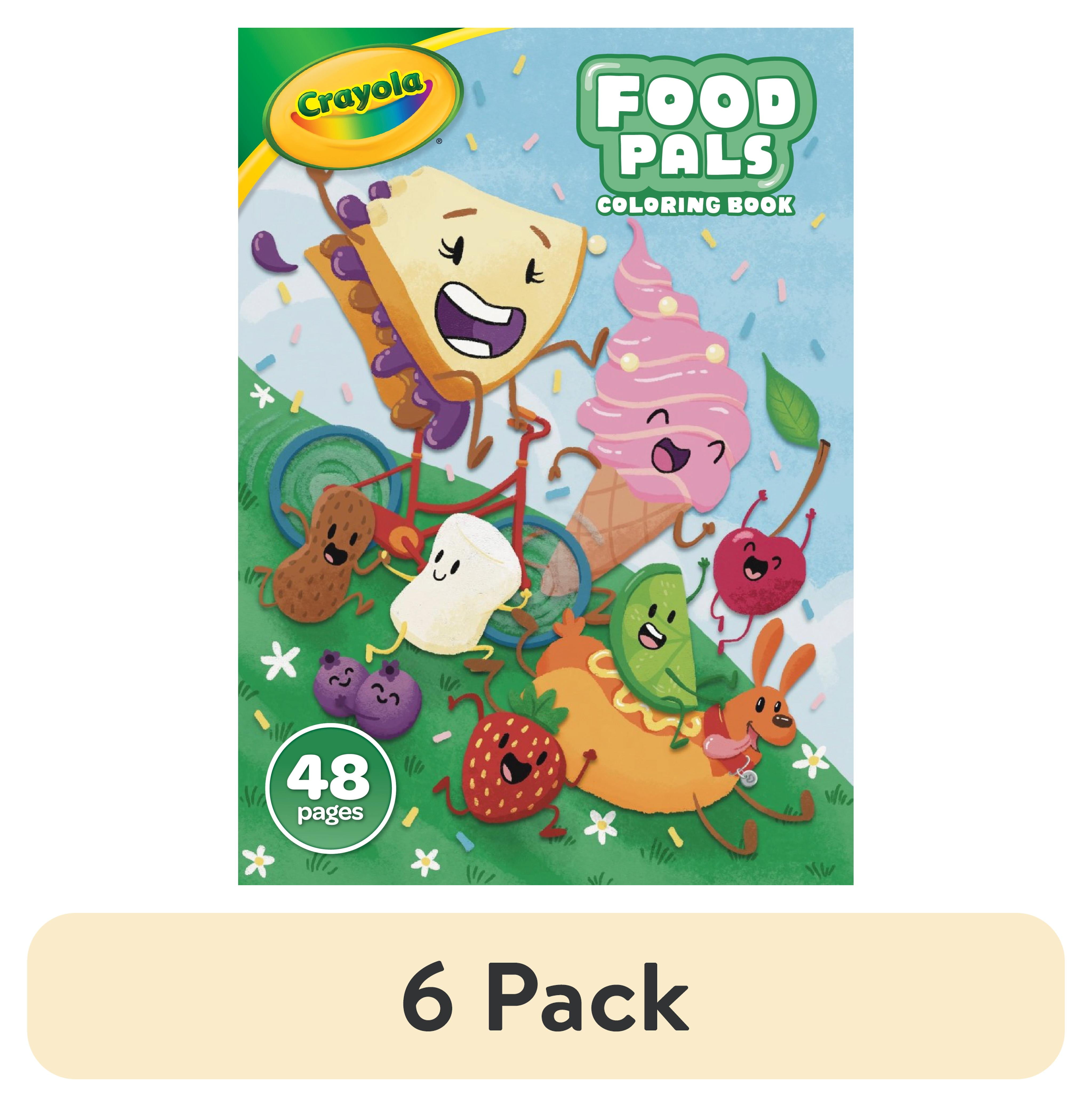 (6 pack) Crayola Food Pals, 48 page Coloring Book, Gift for Kids ...