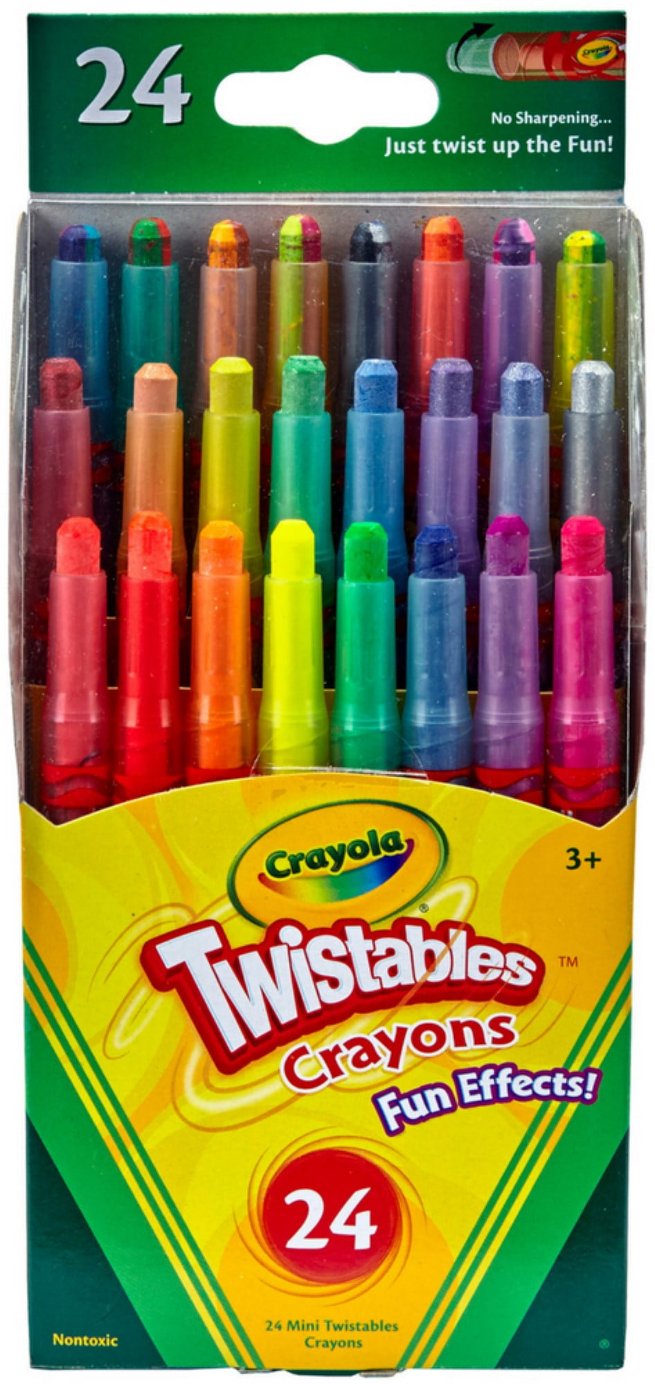 Crayola Fun Effects Mini Twistables Crayons 24 Count (2 Pack) - Walmart.com