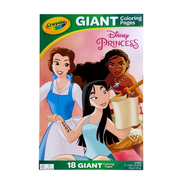 Crayola Giant Coloring Pages Disney Princess, Child, 18 Pages, Gifts ...