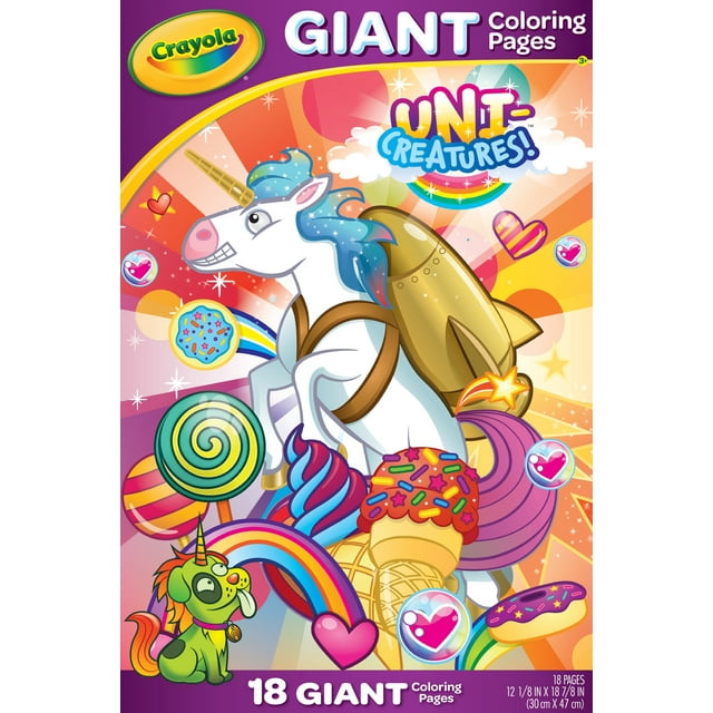 Crayola Giant Coloring Pages Uni Creatures, Child, 18 Pages - Walmart.com