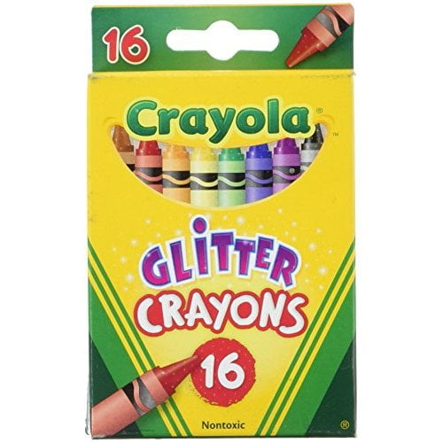 Crayola 16 Count (Pack of 1) Assorted Glitter Regular Size Crayons ...